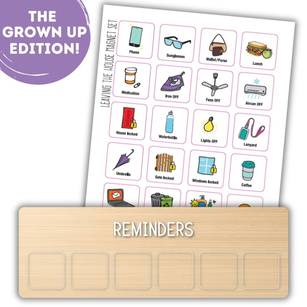 Leaving Home Visual | Front Door Reminder Board & Magnet Set – Prepp'd Kids