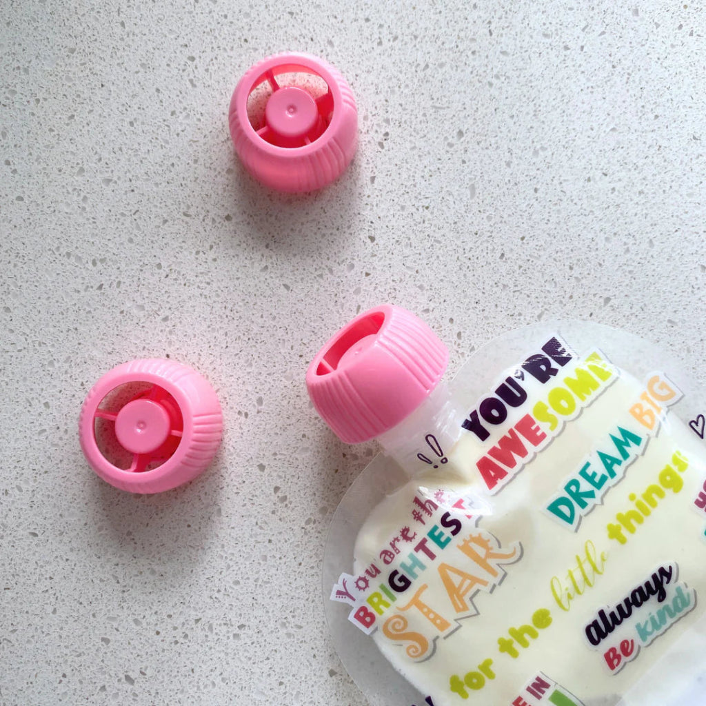 5x Child Safe Lids - Pink – Prepp'd Kids