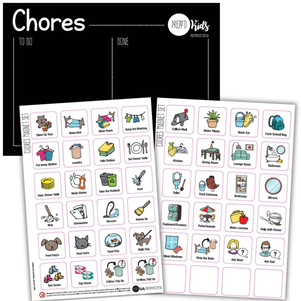 Magnetic Chore Chart Set (A4) – Prepp'd Kids
