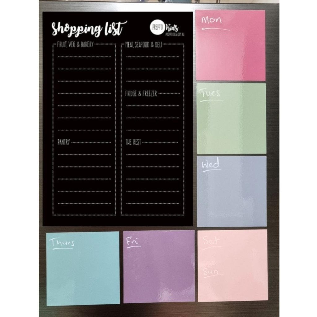 Magnetic Shopping List (A4 size) – Prepp'd Kids