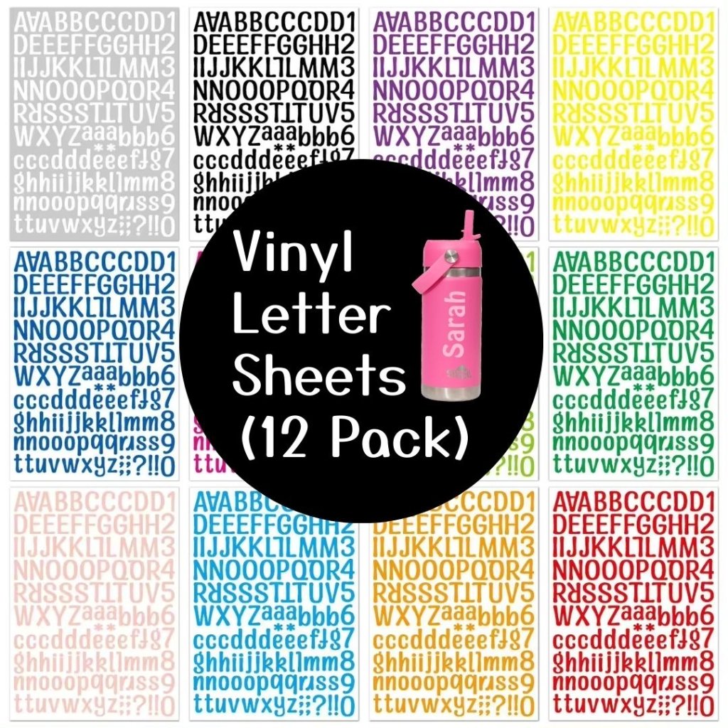 Vinyl Letter Sheets - Block Colours (12 Pack) – Prepp'd Kids