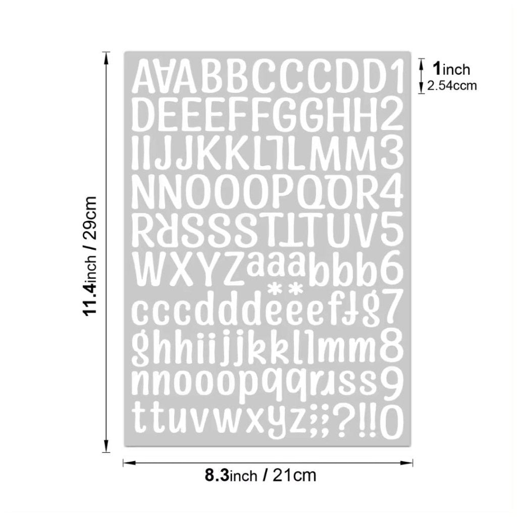Vinyl Letter Sheets - White (5 Pack) – Prepp'd Kids