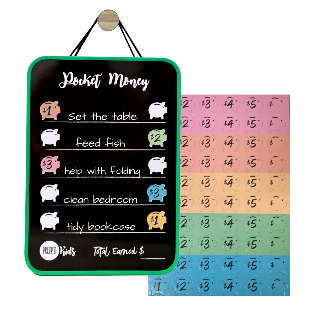 Pocket Money Chart (A4 Hanging) - CLEARANCE – Prepp'd Kids