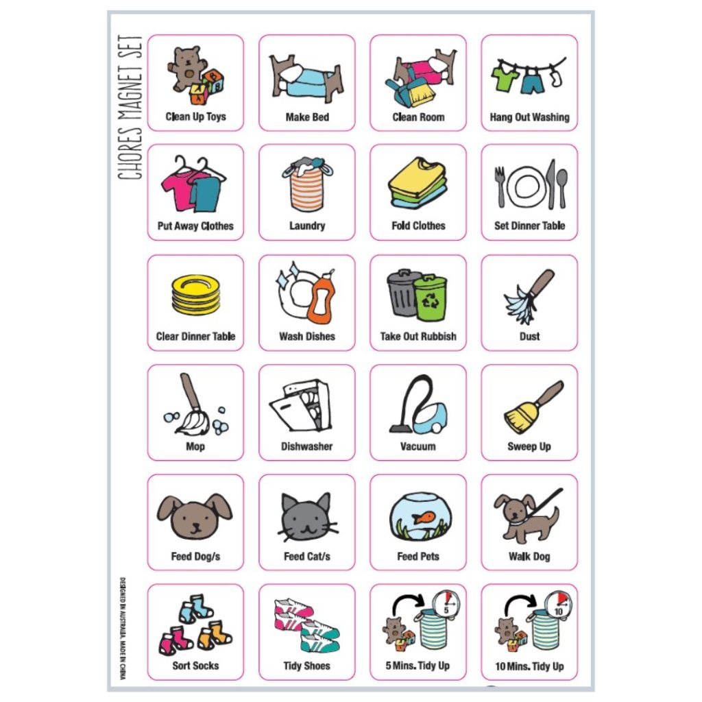 Chore Magnet Set – Prepp'd Kids