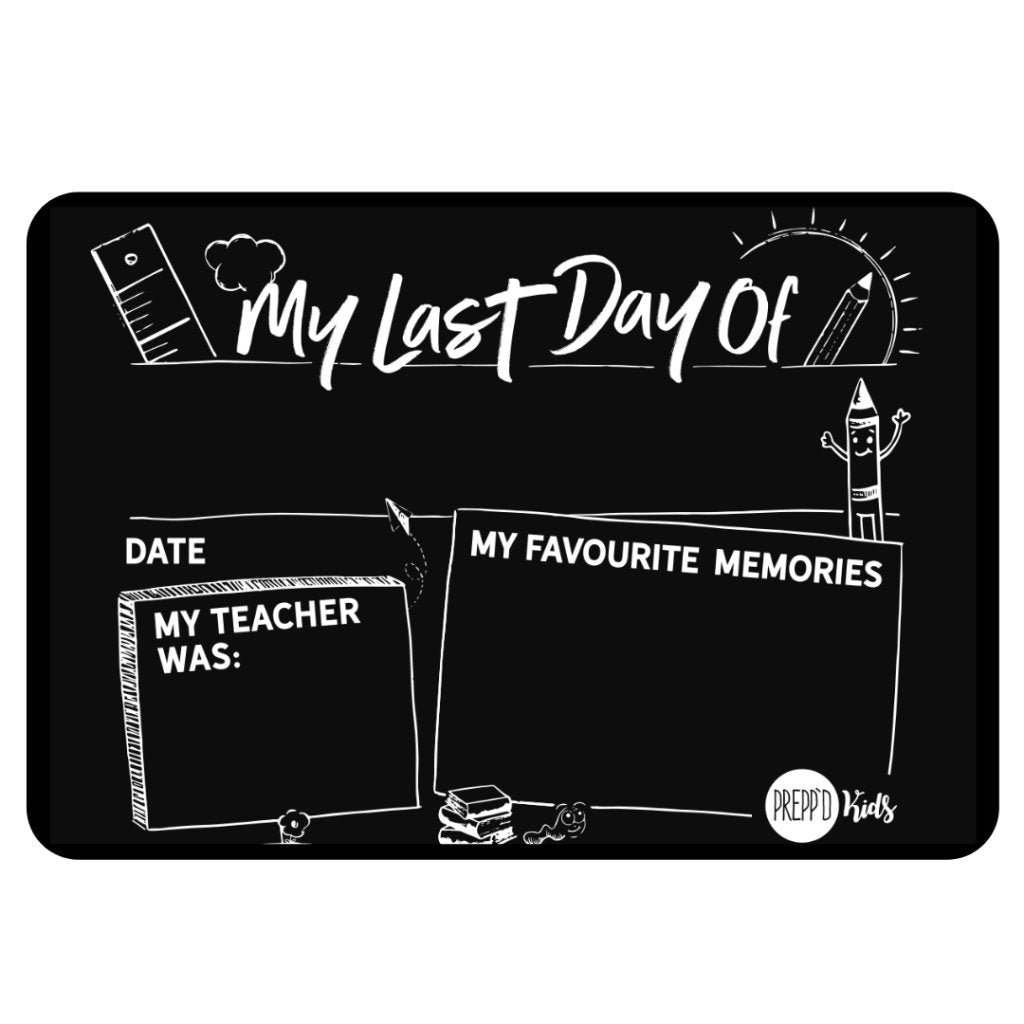 First Day of School Board – Reusable A4 Photo Sign (Monochrome) – Prepp ...