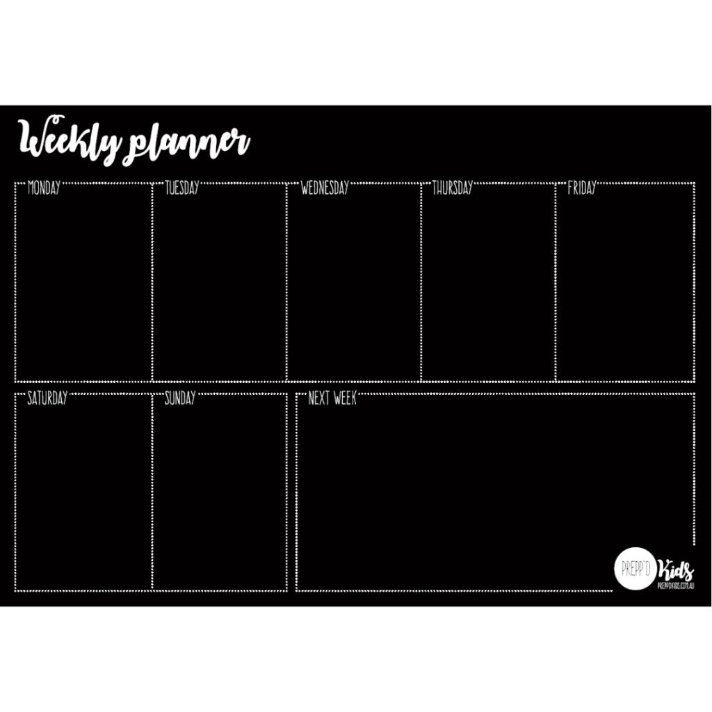 Weekly Planner (Landscape A3) – Prepp'd Kids